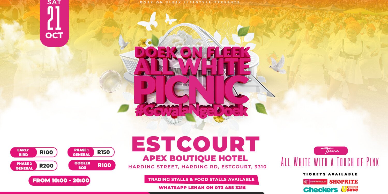 Doek On Fleek All White with Pink - ESTCOURT - Computicket BoxOffice