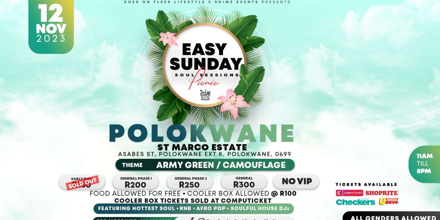 Easy Sunday Soul Sessions Picnic - POLOKWANE - Computicket BoxOffice