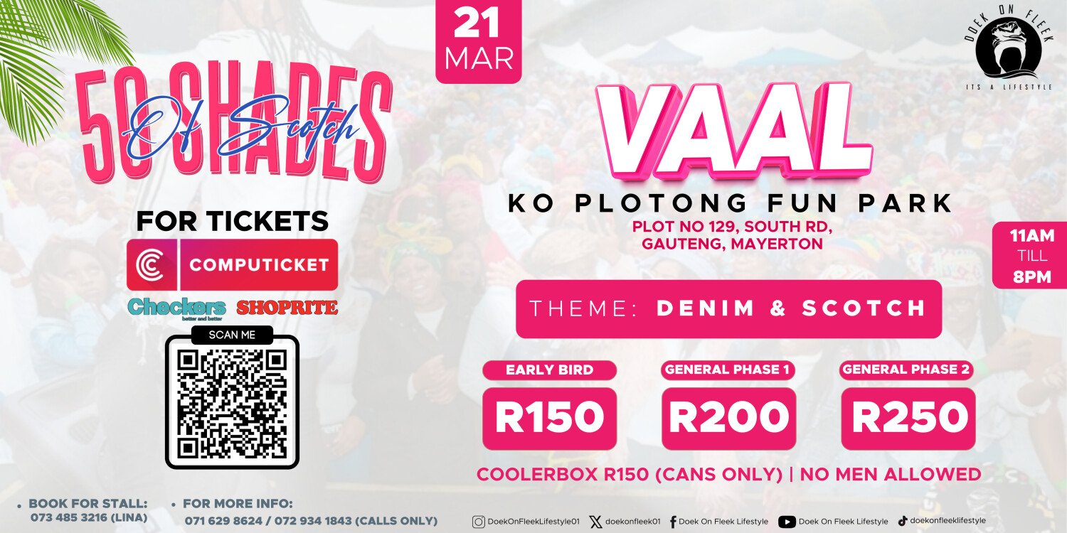 Doek On Fleek 50 Shades of Scotch Vaal - Computicket BoxOffice